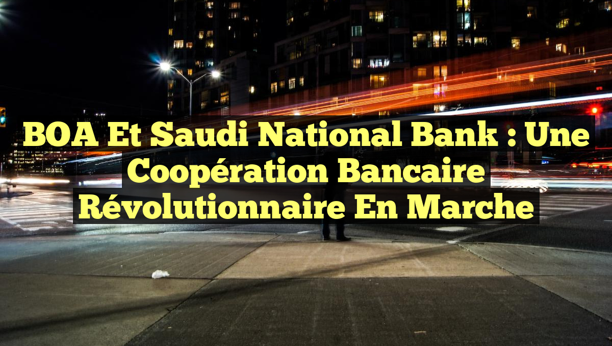 BOA et Saudi National Bank : Une coopération bancaire révolutionnaire ...