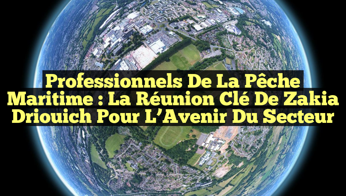 Professionnels de la Pêche Maritime : La Réunion Clé de Zakia Driouich ...