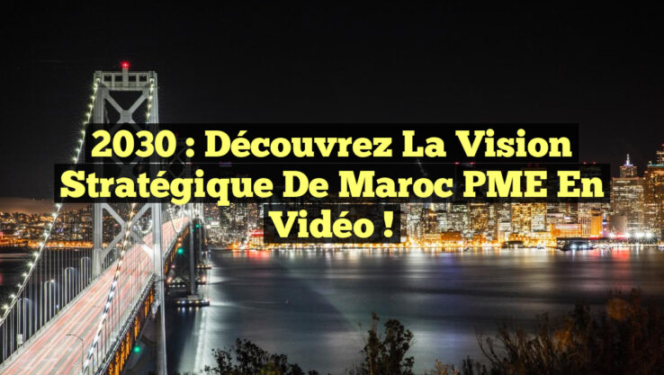 2030 : Découvrez la Vision Stratégique de Maroc PME en Vidéo