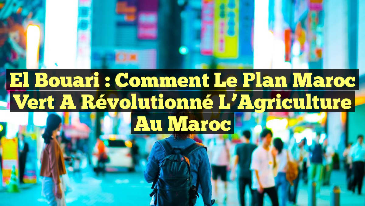 El Bouari : Comment le Plan Maroc Vert a Révolutionné l'Agriculture au ...