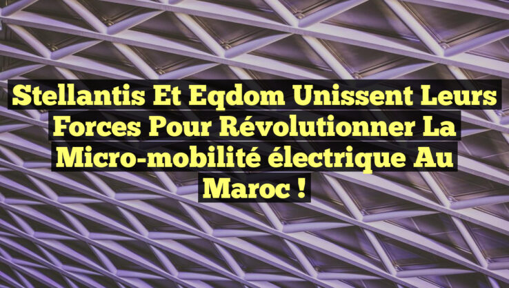 Stellantis et Eqdom unissent leurs forces pour révolutionner la micro ...